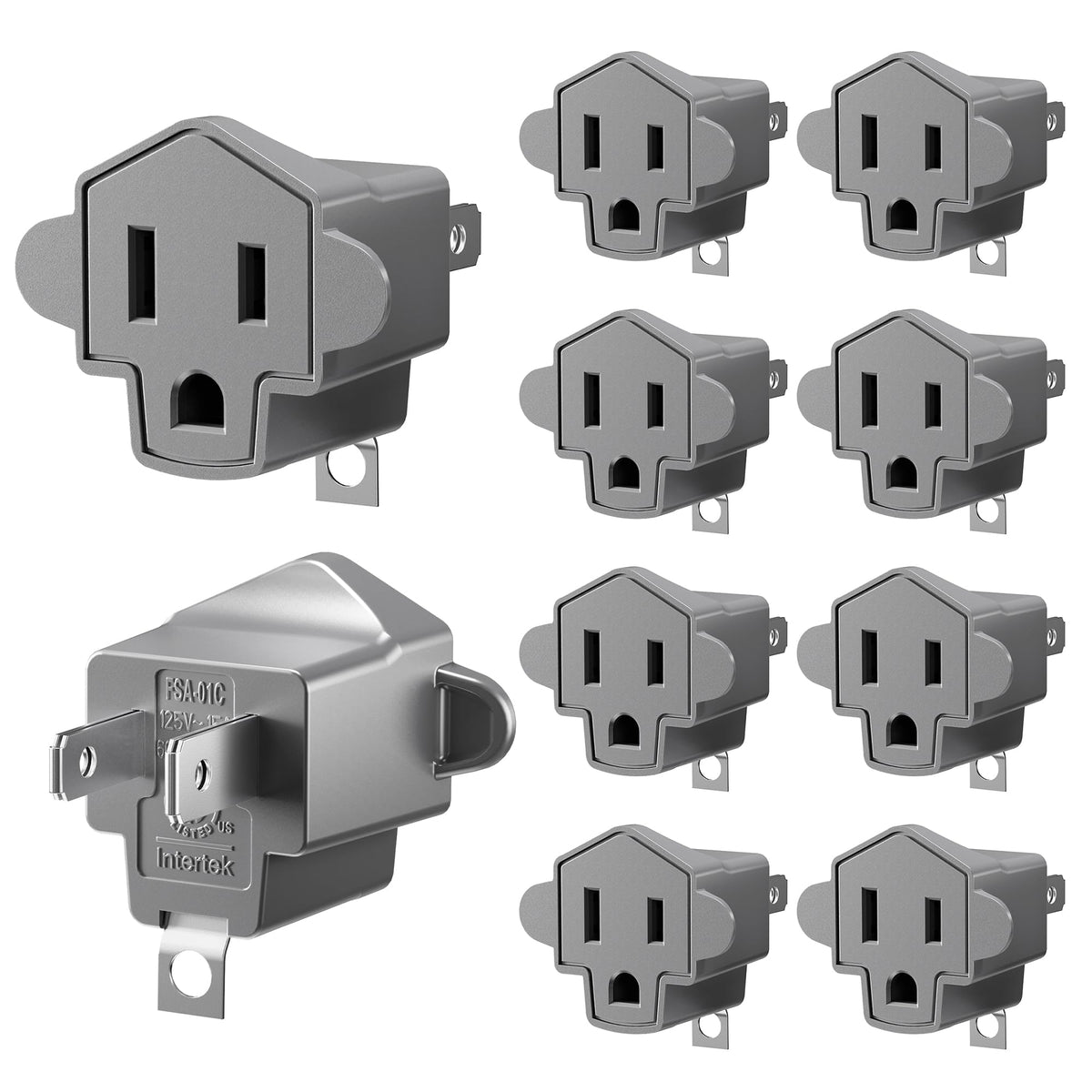 2 Prong To 3 Prong Outlet Adapter Etl Listed 3 2 Prong Adapter Fire